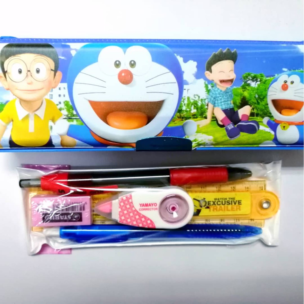 Magnetic Pencil Box + Stationery Set (pen + mechenical pencil ...