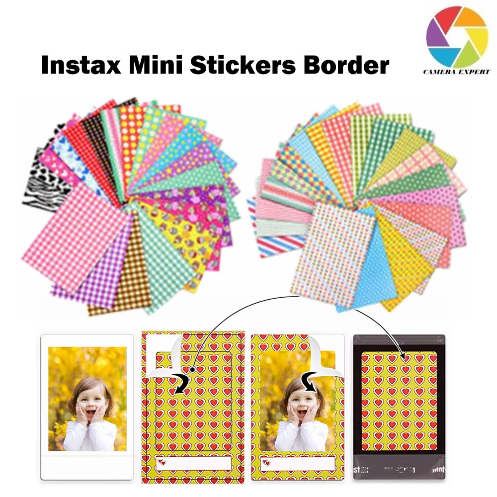 20 pcs Decoration Film Stickers For Photo Mini Instax Fujifilm Paster ...