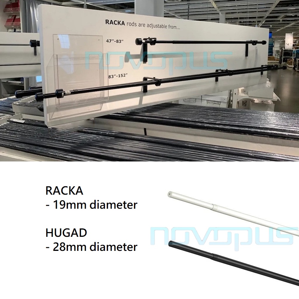 NOVO Customizable DIY Adjustable Metal Curtain Rod (70-120 cm/120-120 ...