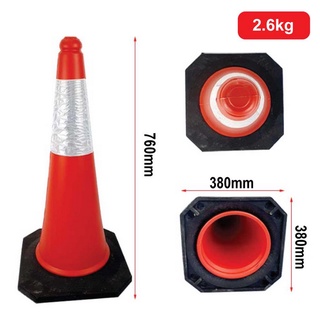 30" Traffic Cone Safety Road Cone Traffic PVC Heavy Base Safety PE ...