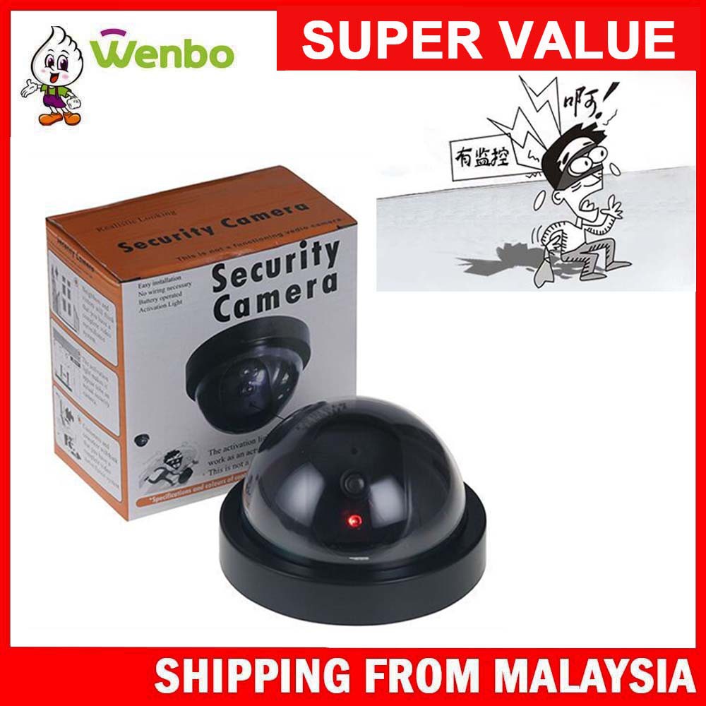 Wenbo Fake Dummy Simulation LED CCTV Wireless Security Camera Anti ...