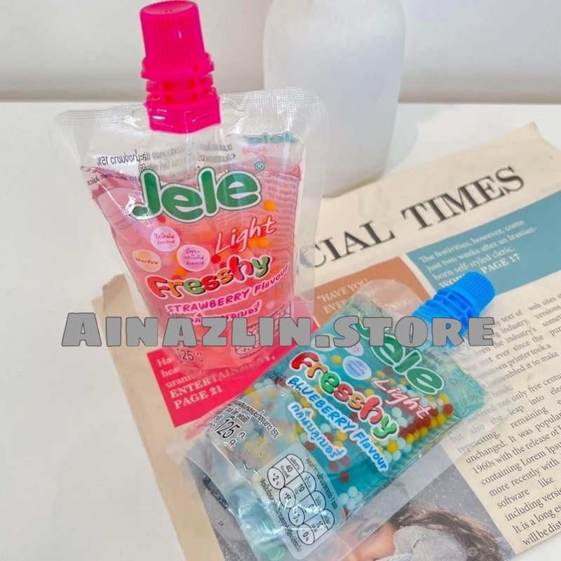 Jele light freshy strawberry flavour and blueberry flavour 7e Thailand ...