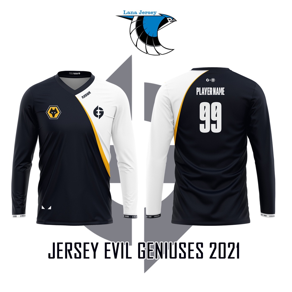 Evil GENIUSES JERSEY 2021 LONG SLEEVES GAME DOTA 2 WILDRIFT LOL PUBG ...