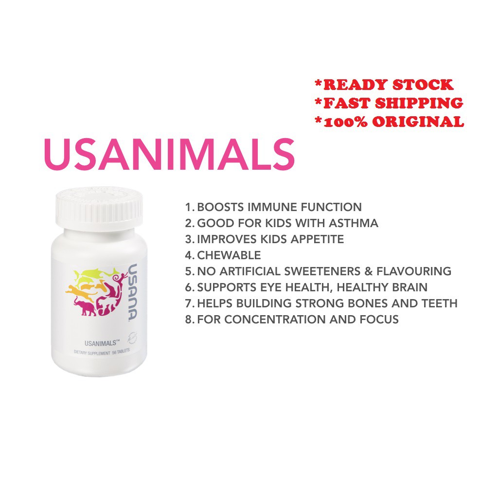 【READY STOCK】USANA Usanimals 儿童营养素 (56 Tablets) | Shopee Malaysia