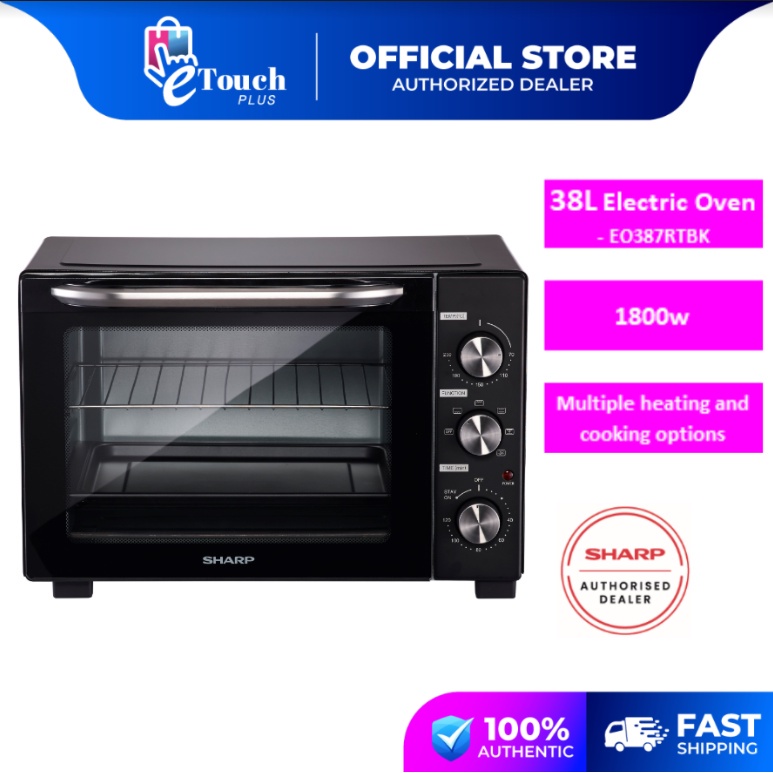 SHARP 38L ELECTRIC CONVECTION OVEN 1800W/TOP + ROTISSERIE/OVEN LAMP ...