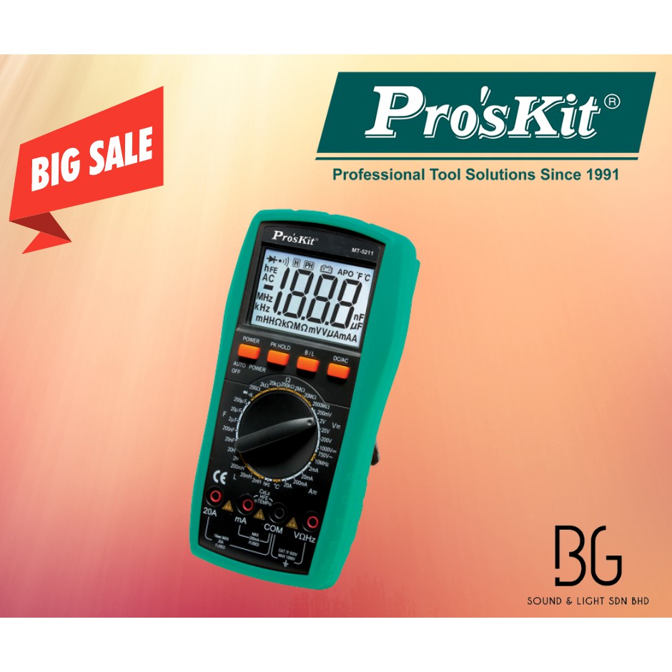 PRO'SKIT MT-5211 Digital LCR Multimeter | Shopee Malaysia