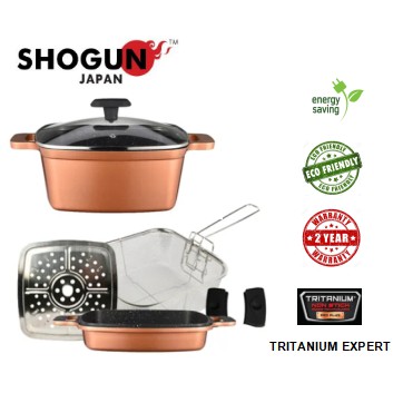 🔥OFFER🔥 La Gourmet Shogun Cookware Set 24cm Deep Square Casserole ...