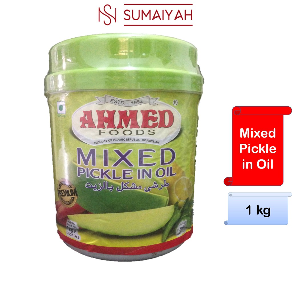 AHMED FOODS Mixed Pickle in Oil 1kg Pakistan | Acar Buah-buahan ...