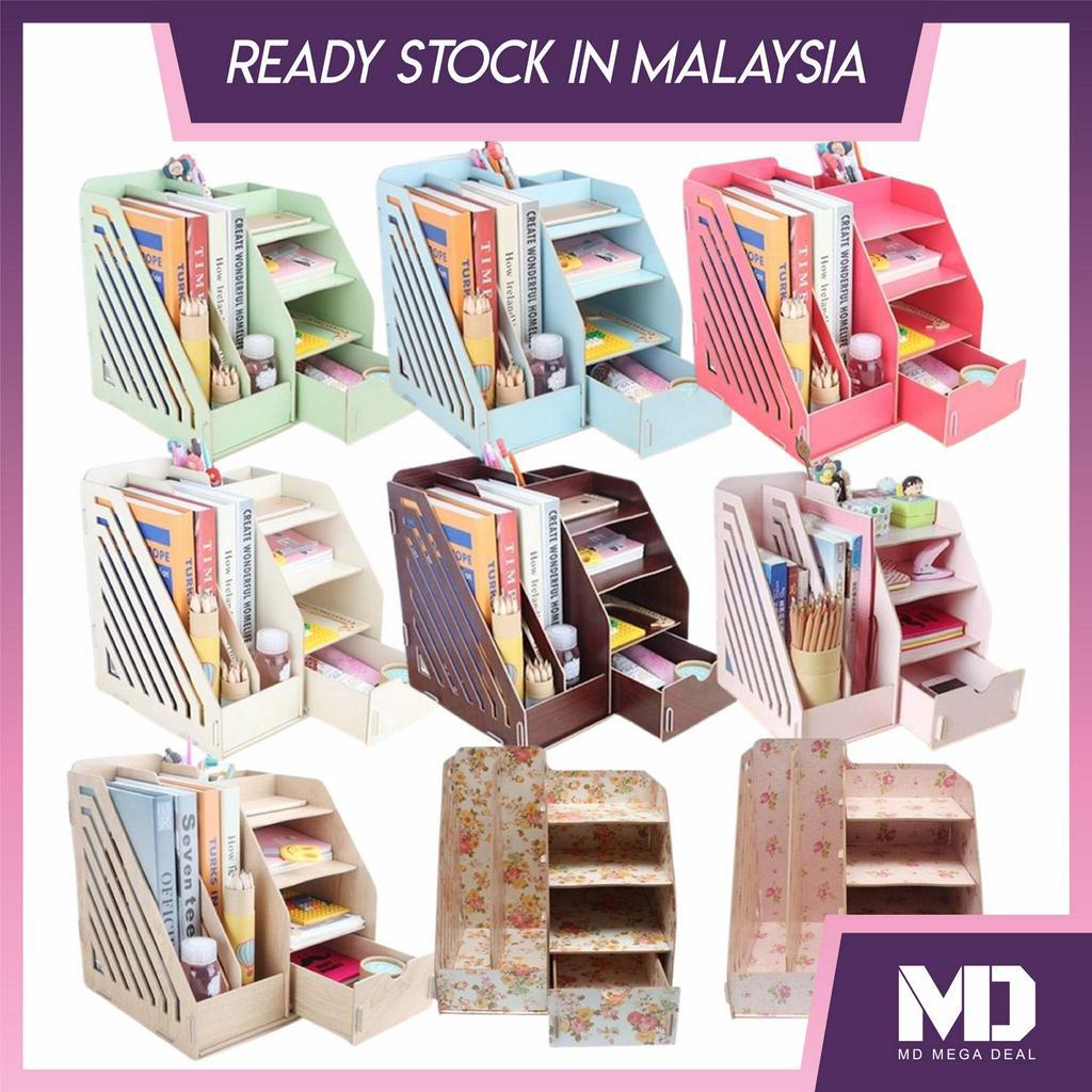 BestBuy Rak Meja / Wooden Storage Table Book Rack Organiser Rack ...