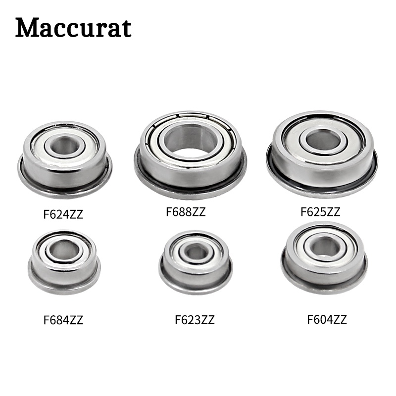 10pcs Flange Ball Bearings F604ZZ F623ZZ F624ZZ F625ZZ F684ZZ F688ZZ ...