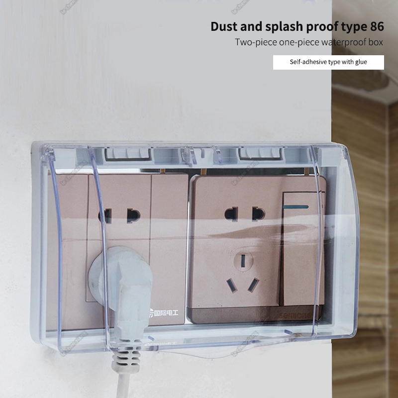 【Home】Waterproof Boxes Type Switch Waterproof Cover Bathroom Paste Type ...
