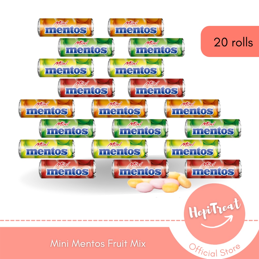 Mini Mentos Roll Candy Sweets Rainbow / Mix Fruits /Mint - 10pcs ...