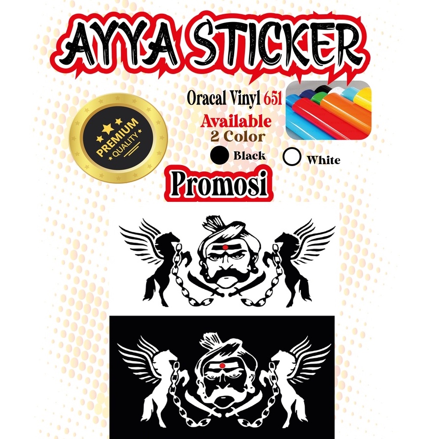 Hindu God Ayya Sticker/Muni Sticker/Oracle 651/ Car,Lorry,Bas,Motor ...