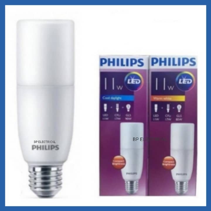 PHILIPS 11Watt Energy Saving Lampu Mentol LED SticK Bulb E27 - Cool ...