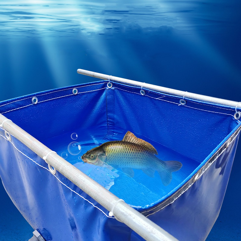 1x1x0.6/0.9m DIY Aquaculture Fish Tank 500G Plastic Tarpaulin ...