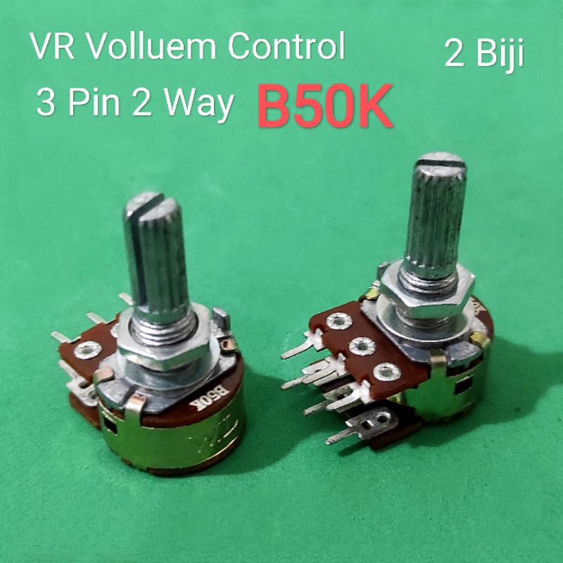 VR B50K 3 Pin 2WAY Volume control 3 pin double | Shopee Malaysia