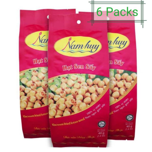Vietnam Vacuum Fried Lotus Seeds Snack 6 Packets x 40g Hari Raya Snack ...