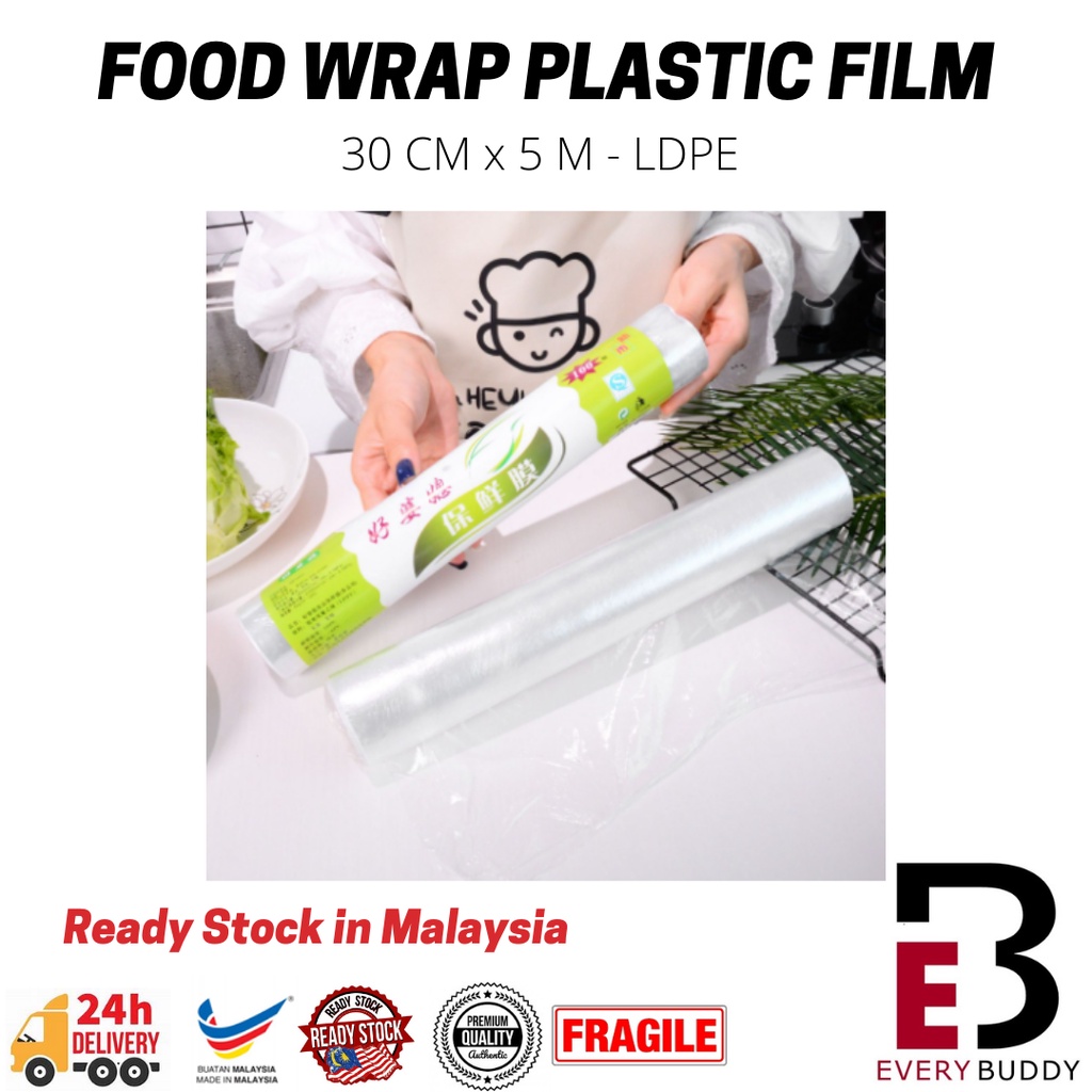 Pembalut Makanan Storage Wrap Food Wrap Film Keep Food Fresh Plastic ...