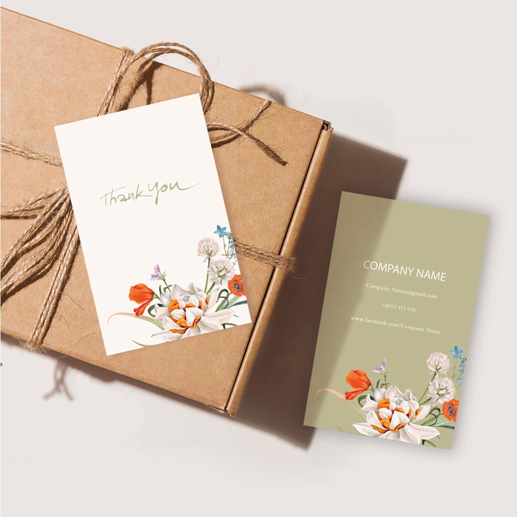 [Non-Waterproof Card] 500pcs, RM0.09/pcs, Cute, Professional, Flower ...