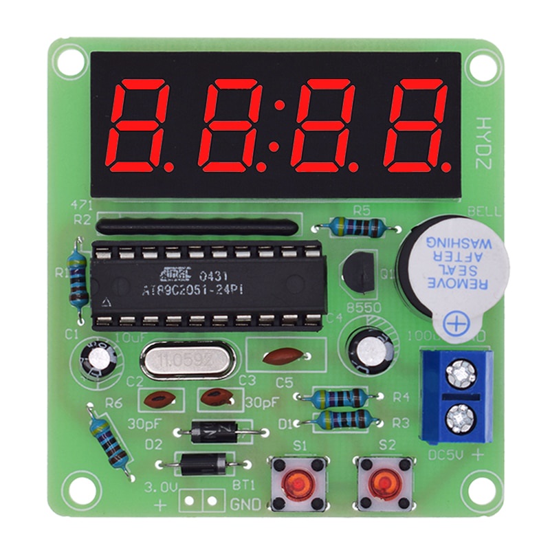 AT89C2051 Digital 4 Bits Electronic Clock Electronic Production Suite ...