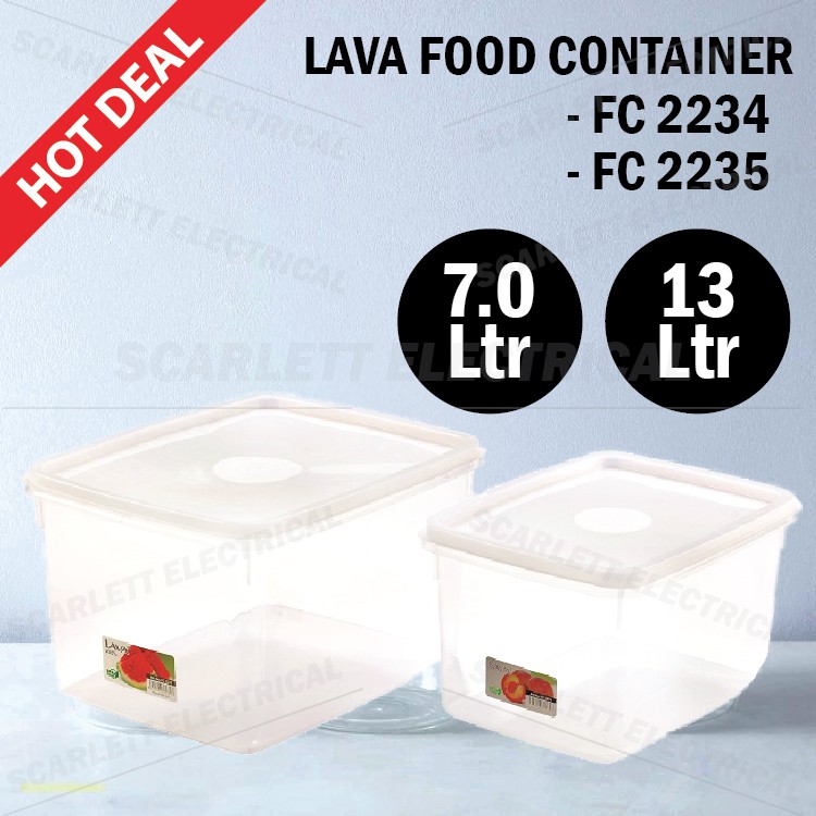 LAVA Multipurpose Airtight Plastic Food Container Storage Box BPA FREE ...