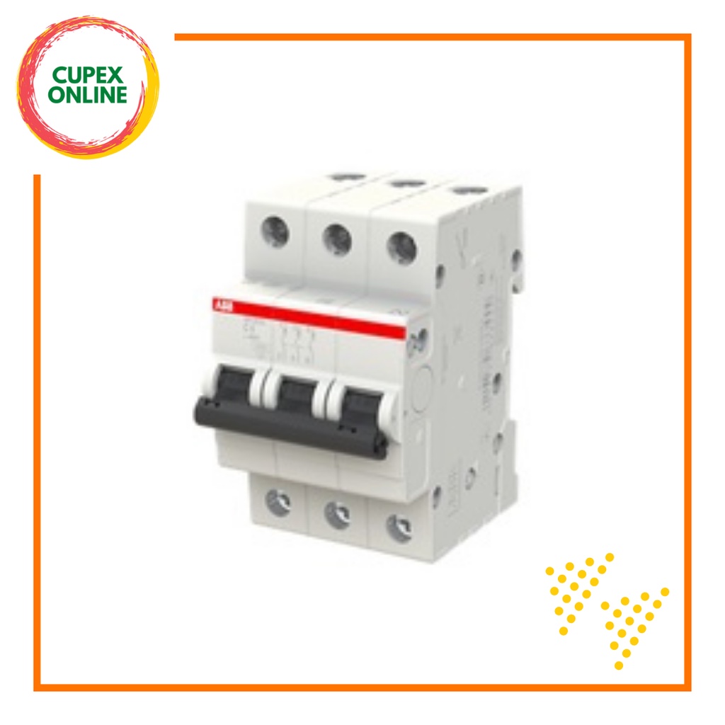 ABB SH203L-C MCB 6A/10A/16A/32A/40A 3P 4.5KA C Curve (cupex) | Shopee Malaysia