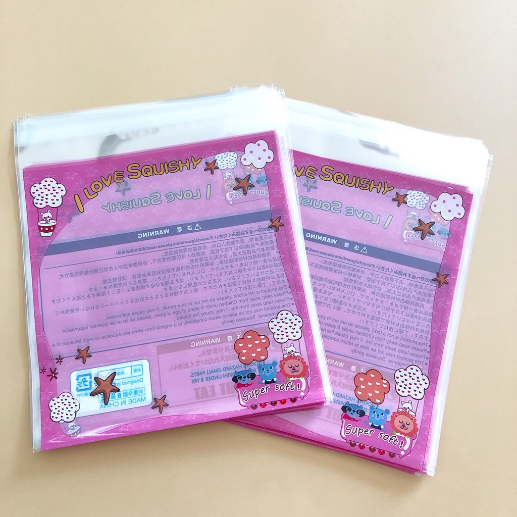 10pcs Opp Squishy Packaging - I love Squishy (20x20cm) | Shopee Malaysia