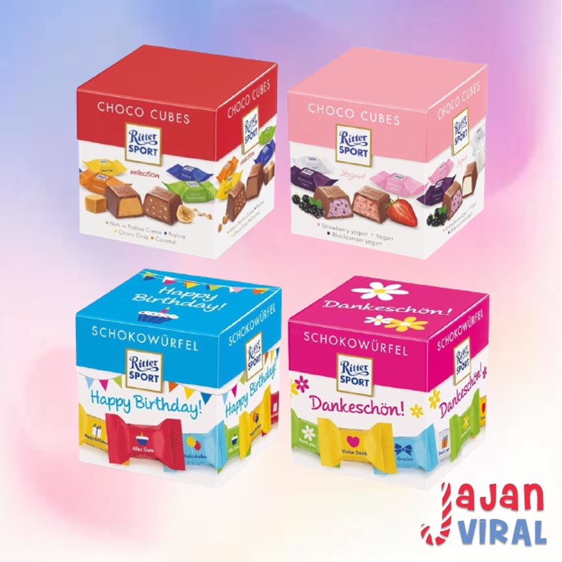 RITTER SPORT CHOCO CUBES BOX VARIETY - (176GM X 22PCS) | Shopee Malaysia