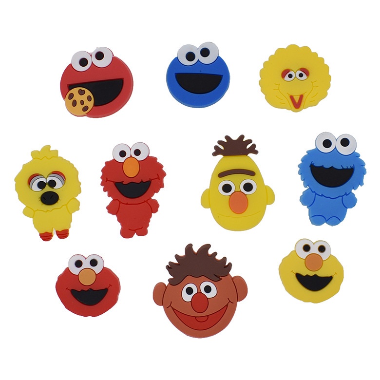 Croc Jibbit Sesame Street Hole Shoe Bcukle ELMO Decorations Charms Kids ...