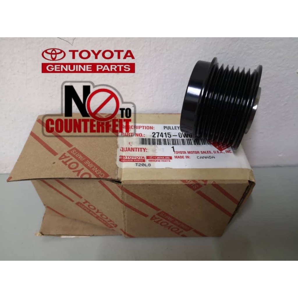 Vellfire Estima 2.4 (06-14) ANH20 ACR50 Alternator Pulley 27415-0W042 ...