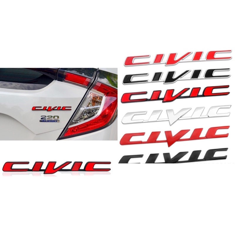 honda civic emblem civic logo 3D metal quality emblem bonet belakang ...