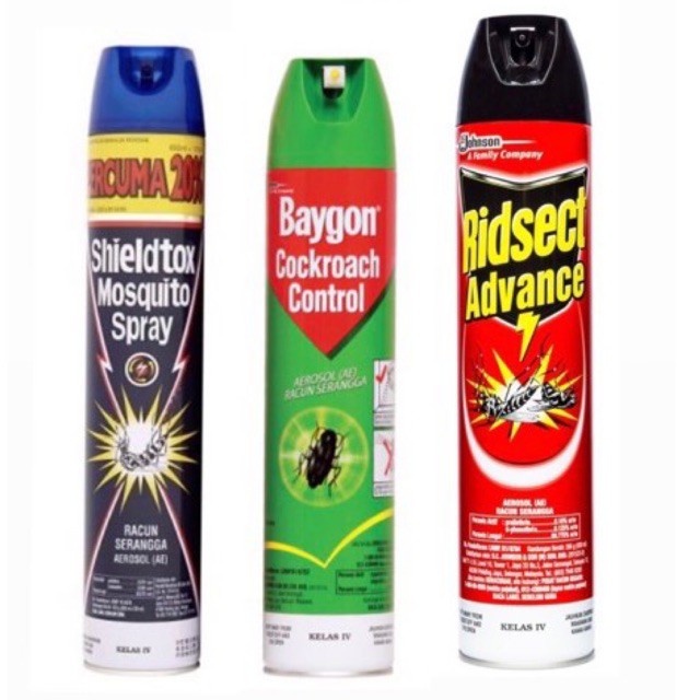 Shieldtox/Ridsect/Baygon Mosquito & Cockroach Spray 600ml 660ml 720ml ...