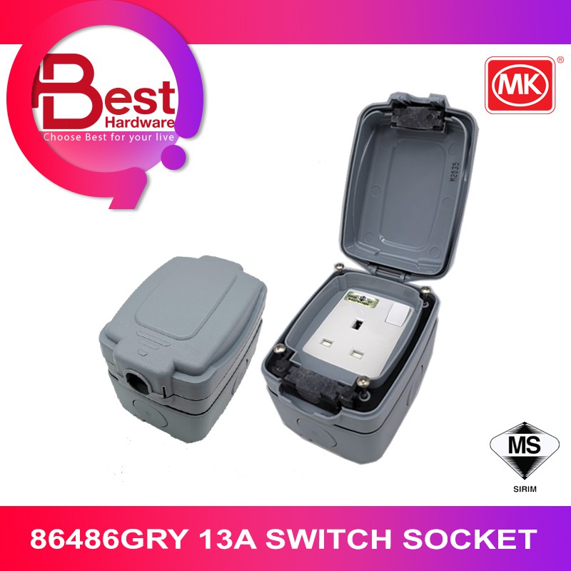 BEST HARDWARE - MK 86486 13A WEATHERPROOF SWITCH SOCKET | Shopee Malaysia