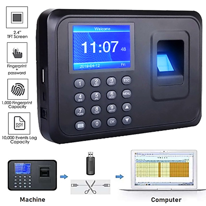 Biometric Authentication Fingerprint Recognition Time Attendance ...