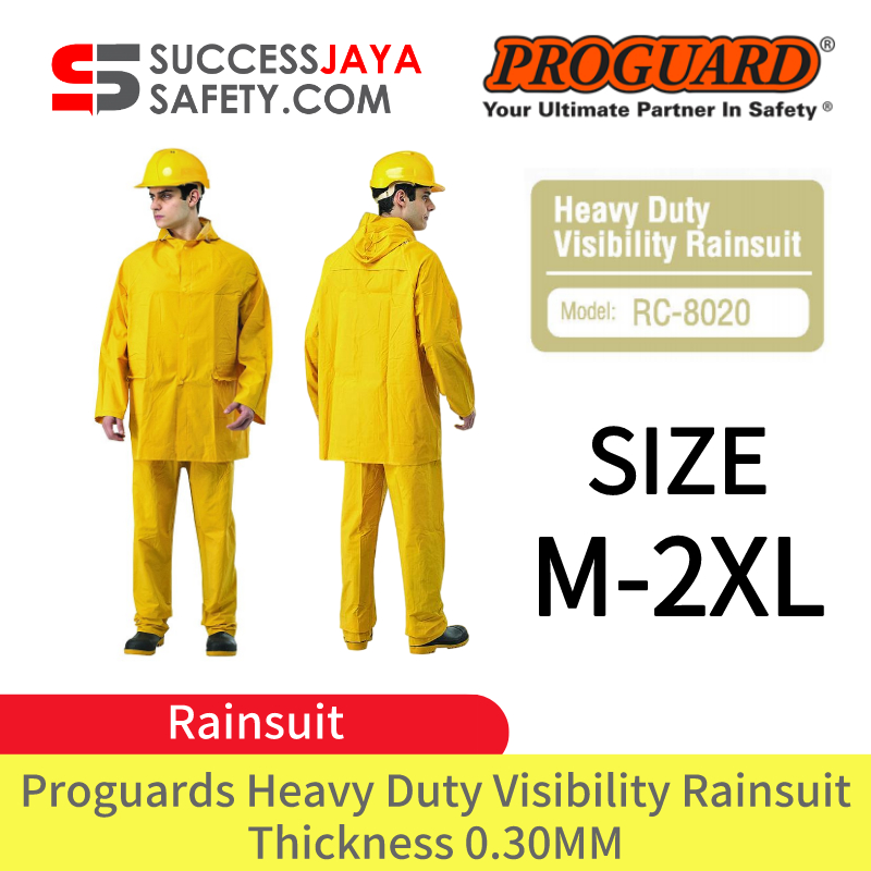 Proguard Heavy Duty Visibility Rainsuit With Trouser RC-8020 Baju dan ...
