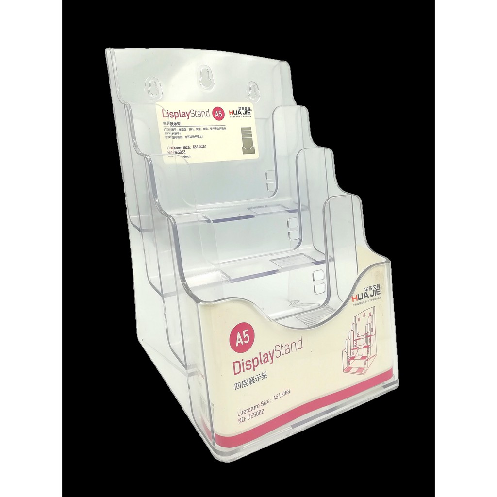 Acrylic Display Stand A4 A5 A6 Brochure Paper Menu Holder for Table ...