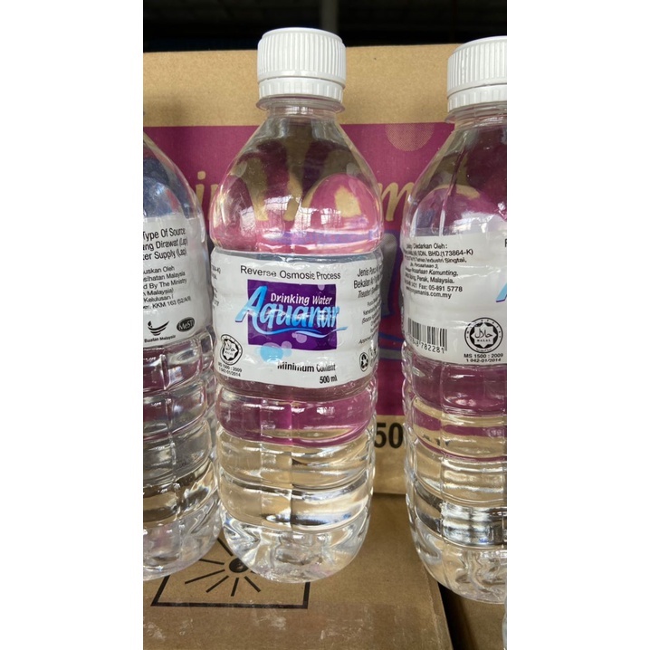 [PRODUK MUSLIM] AIR MINUMAN AQUANAR / DRINKING WATER 500ML (24 botol ...