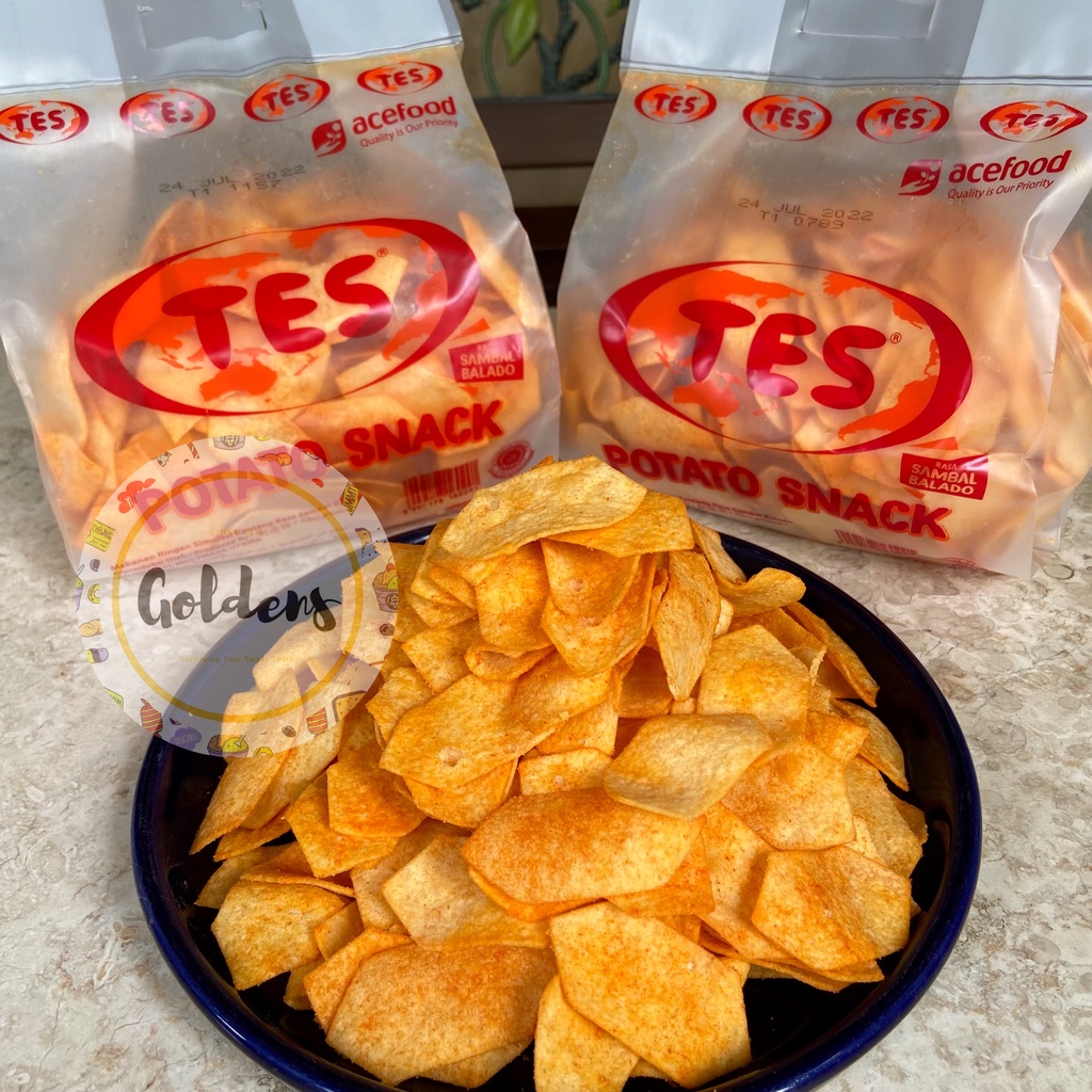 Tes Potato Snack Potato Chips Potato Chips Balado Sambal Flavor 200gr ...