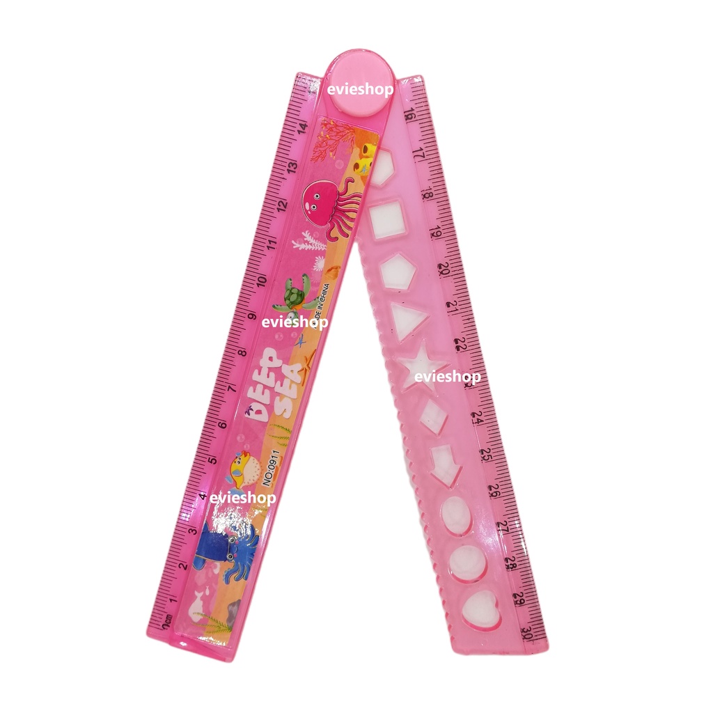Foldable 30cm Cartoon Foldable Ruler Cartoon Ruler Cute School Ruler ...