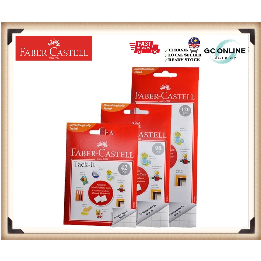Faber-Castell Tack It (30G-42pcs / 50G-90pcs / 75G-120pcs) Glue Tag ...