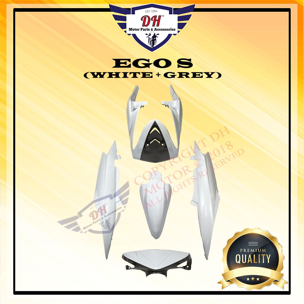 EGO S COVER SET (WHITE + GREY) YAMAHA EGOS | Shopee Malaysia