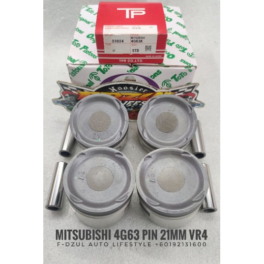 Toto Piston Mitsubishi 4G63 VR-4 Turbo Pin 21MM 85MM 85.5MM 86MM ...