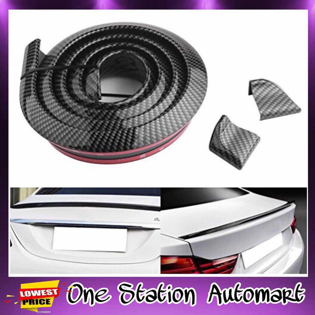SAMURAI Carbon Spoiler Ducktail/Rear Rubber Bonnet/Roof/Trunk(2 edge ...