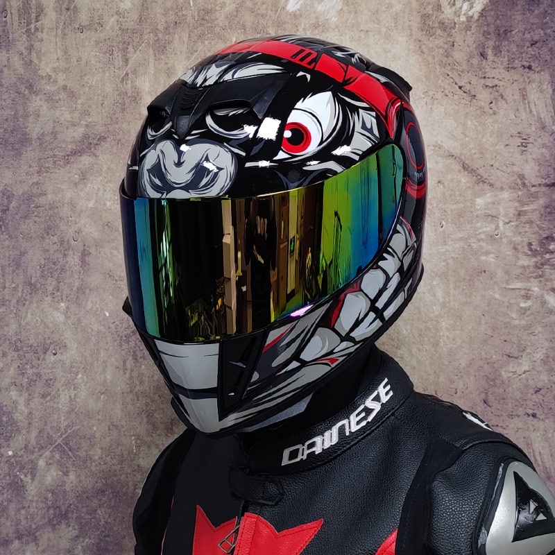 Full-face Helmet dual lens motorcycle helmet | Shopee Malaysia