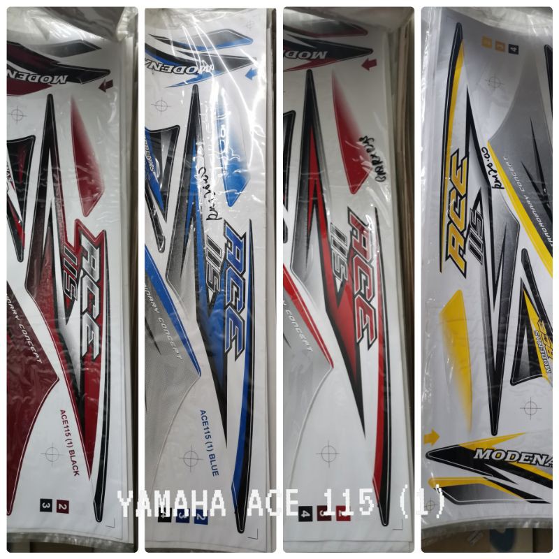 BODY STICKER SET MODENAS ACE 115 (1) - DECAL MOTORCYCLE STRIPE MOTOR ...