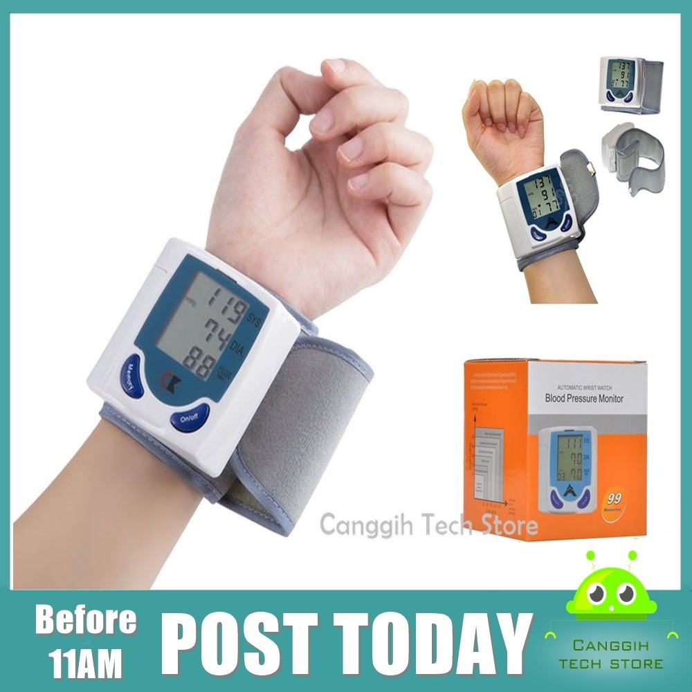 Blood Pressure Monitor Wrist Measuring Device Heart Rate Pulse ...