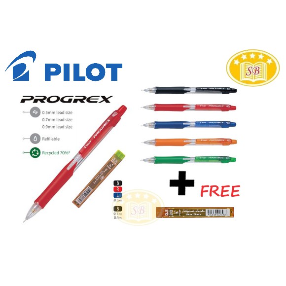 Pilot Progrex mechanical pencil value pack / 0.5mm | Shopee Malaysia