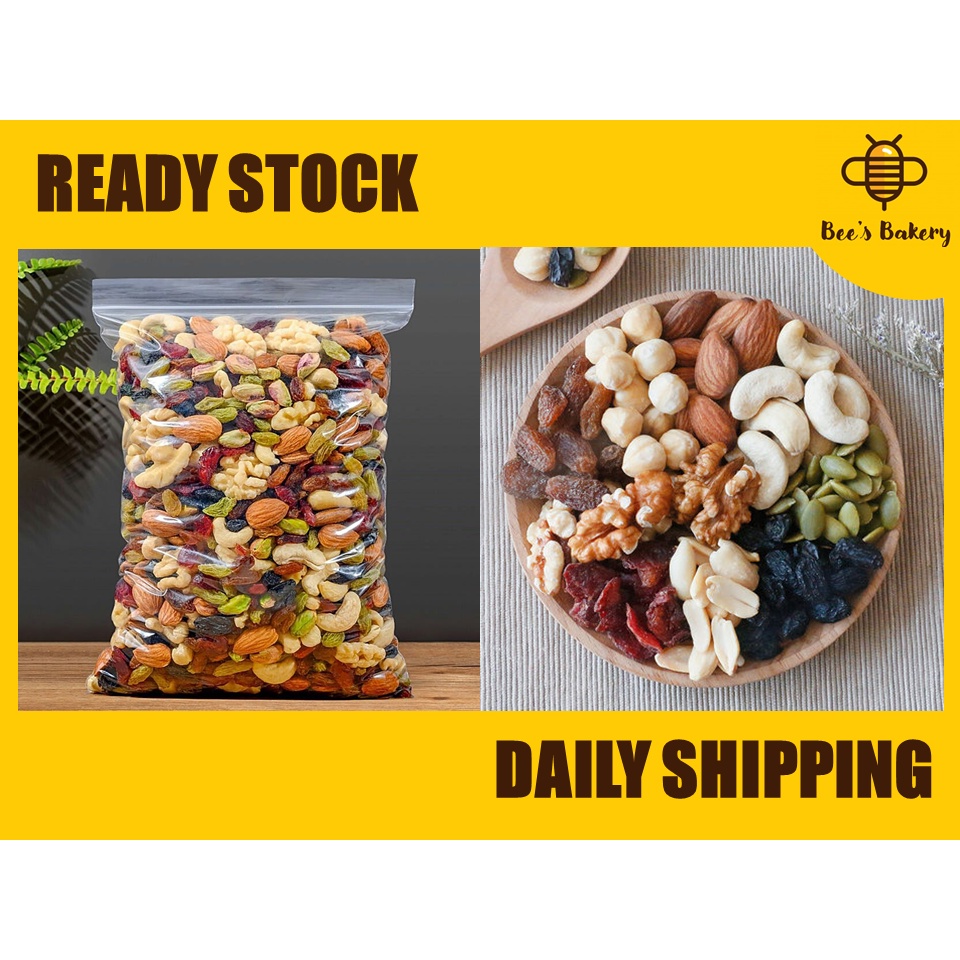Daily Raw Nut Mix - 250g/500g/1000g/1kg - Ready Stock - Good Premium ...