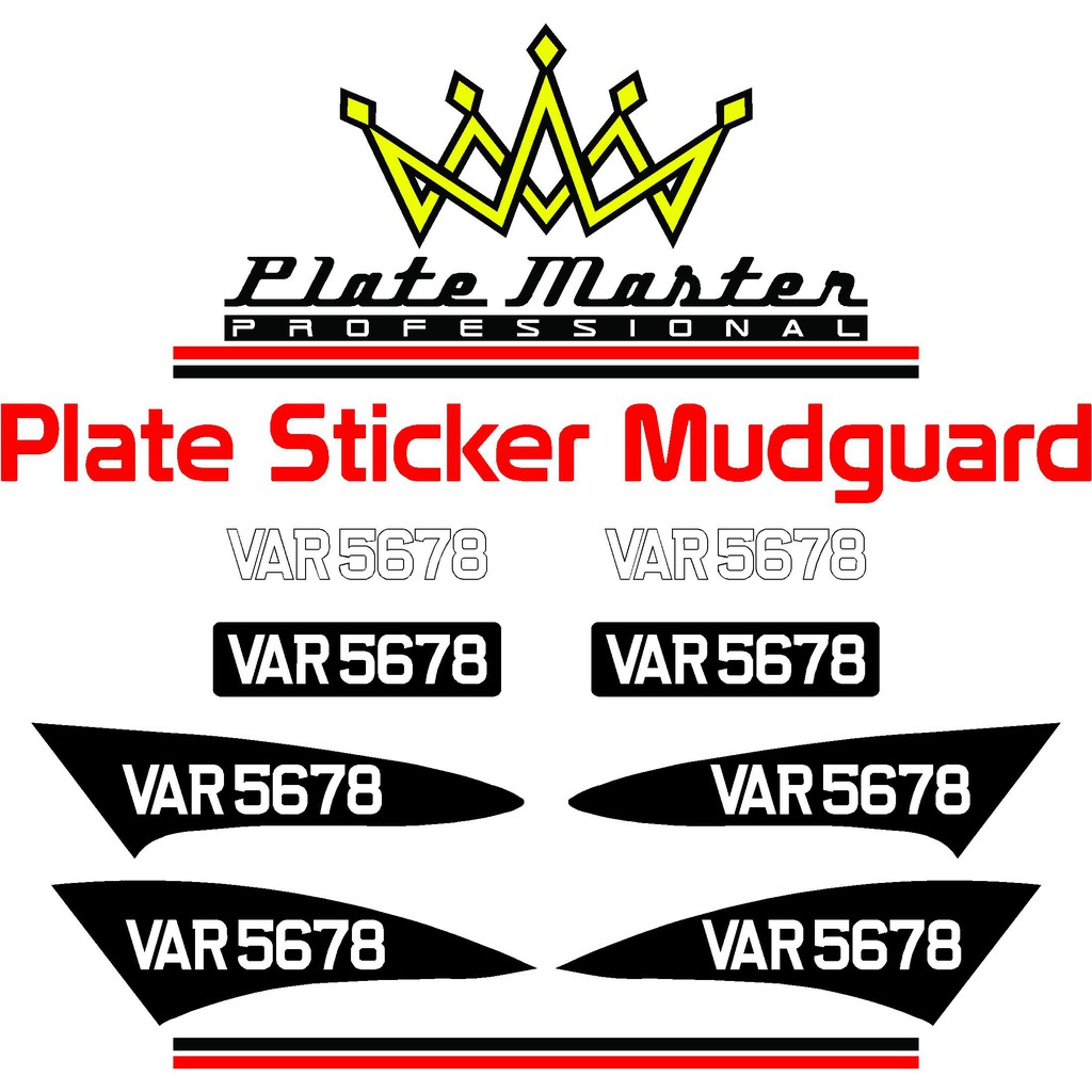 Plate Motor Sticker Mudguard | Shopee Malaysia