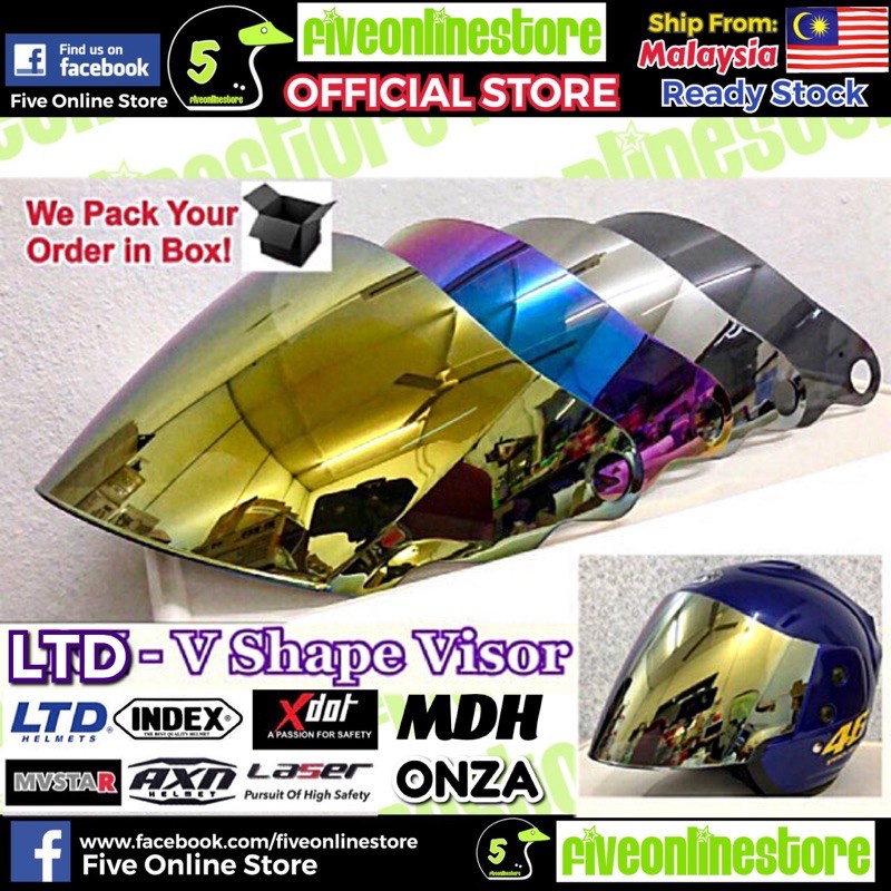 V Shape Visor Smoke / Rainbow / Mirror Akila XDot Laser Index AXN LTD ...